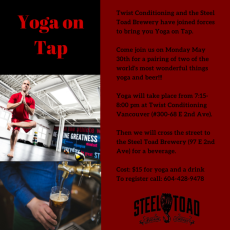 Yoga on Tap at Steel Toad Brewpub - Southeast False Creek Living